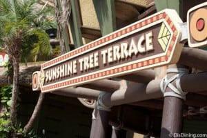 Menu: Sunshine Tree Terrace Magic Kingdom