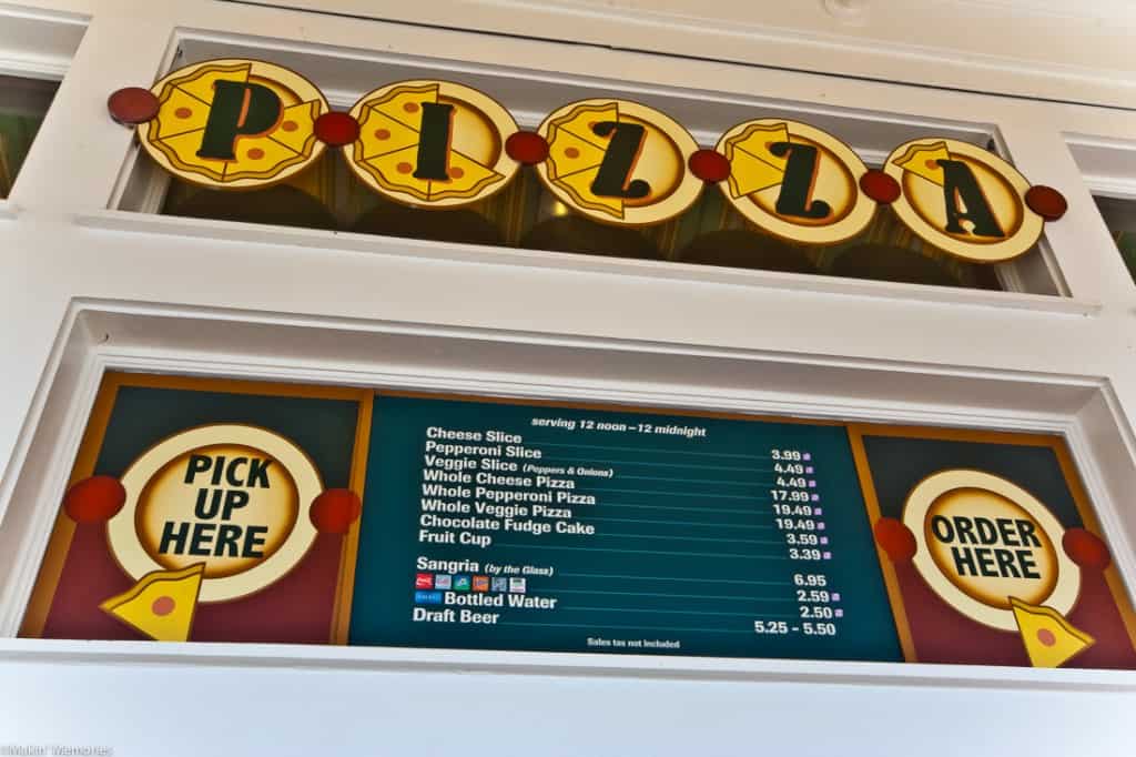 Boardwalk Pizza Window Menu | Disney Dining