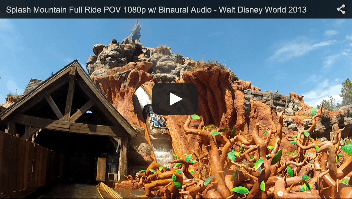 Splash Mountain Full Ride POV 1080p Walt Disney World - Disney Dining ...