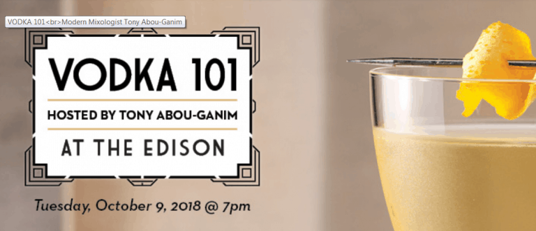 Walt Disney World's The Edison Will Host Vodka 101 Tasting and Class