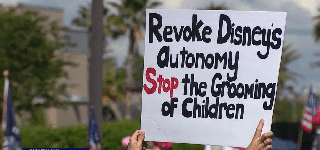 Protesters gather at Disney World entrance, take stand against Disney's ...