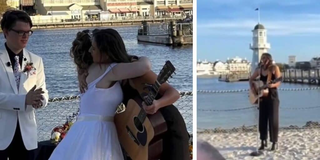 Disney Singer CRASHES Fans Wedding | Disney Dining